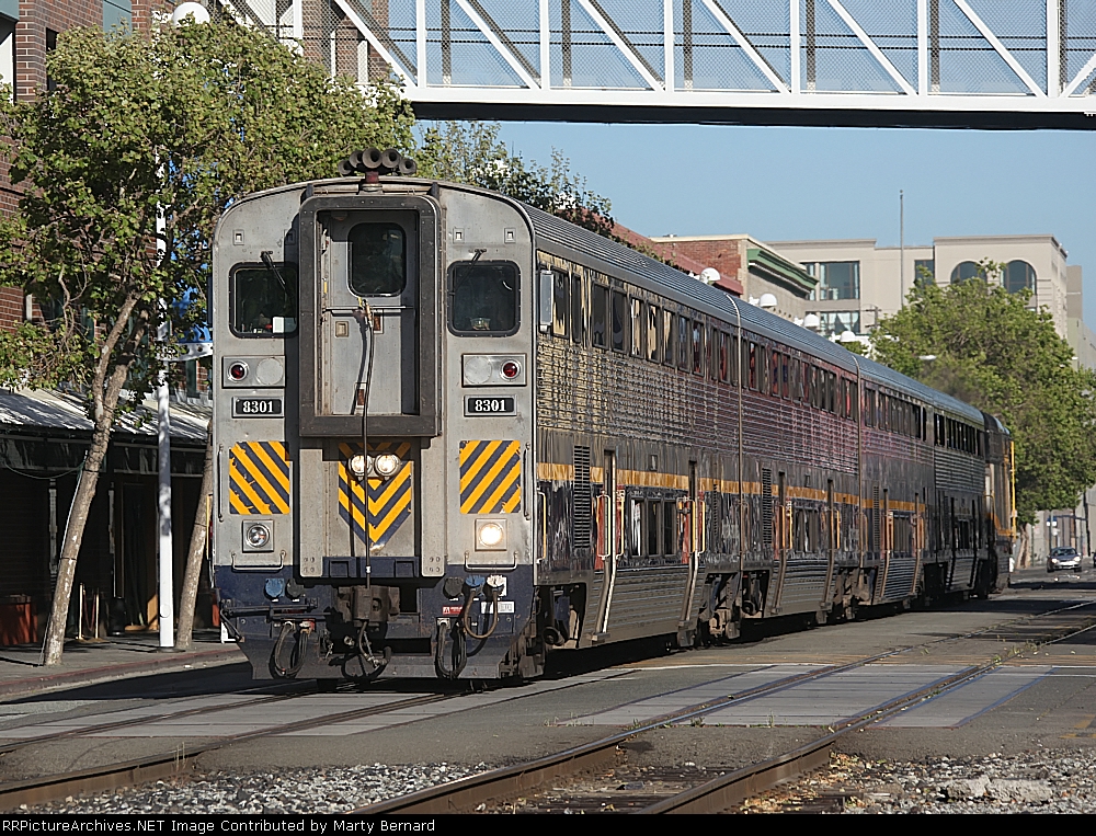 Amtrak California Cab Car 8301 With San Joaquin #718 at Jack London Square